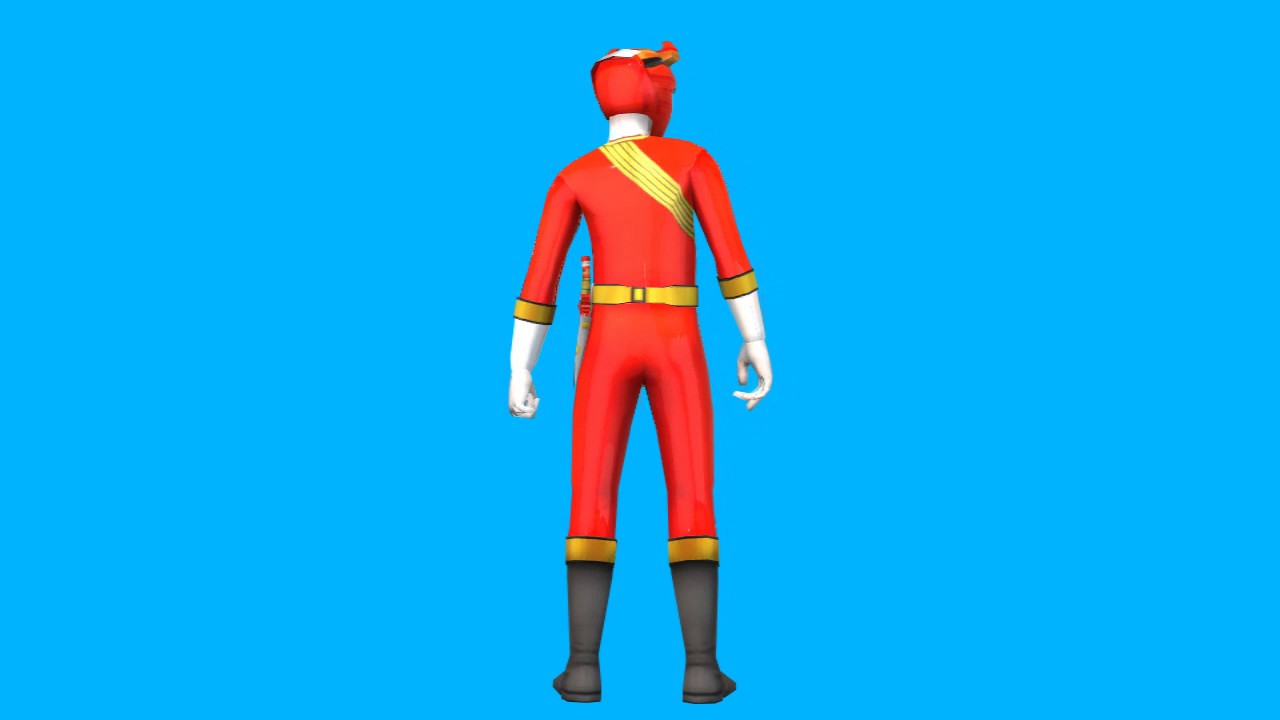 Gaoranger red idle animated back chroma - YouTube
