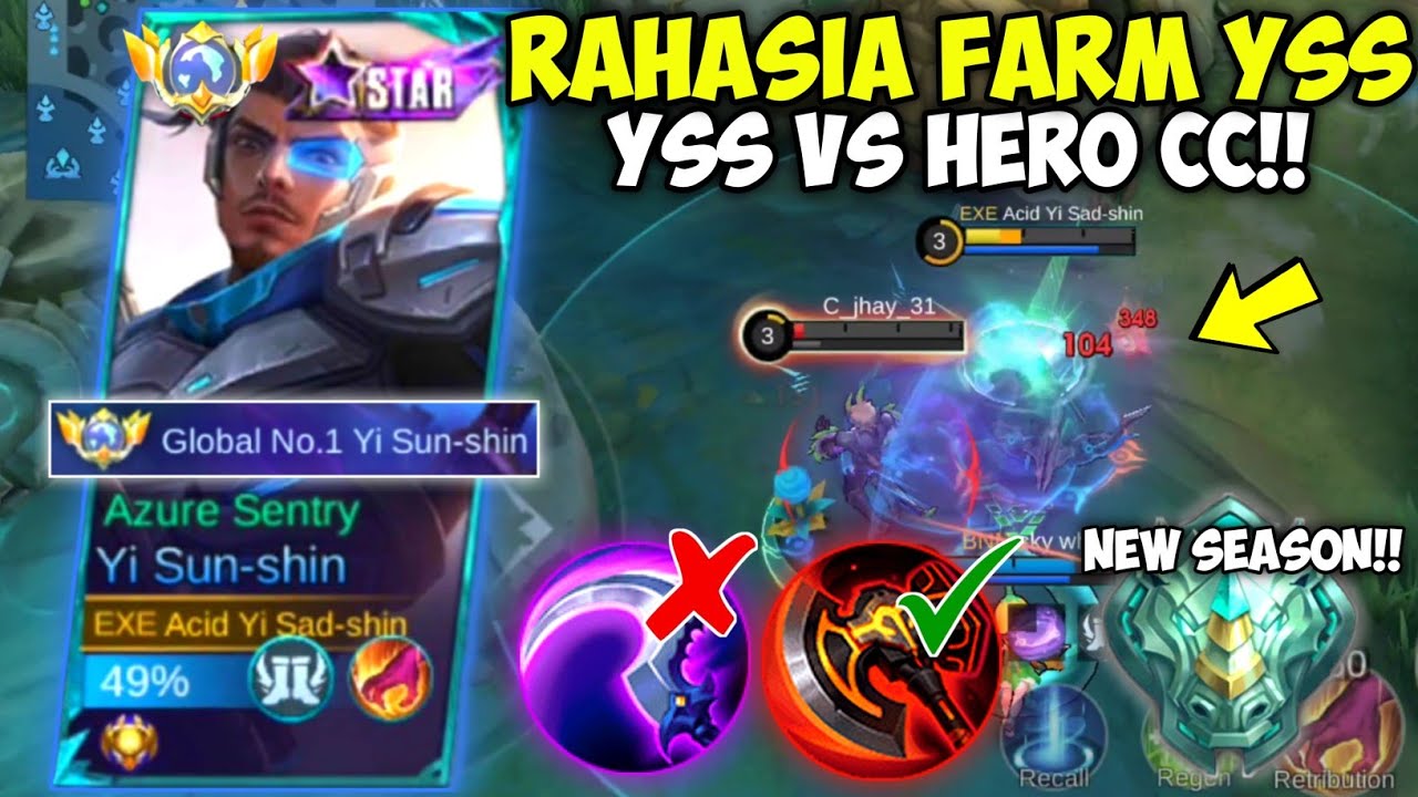 CARA MENGGUNAKAN YSS VS HERO CC DI PATCH SEKARANG | NEW ROTATION YSS ...