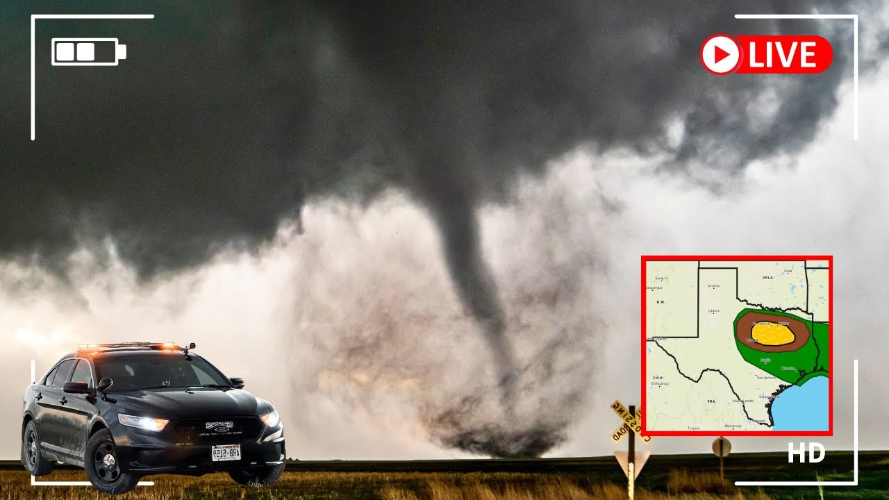🔴Live STORM CHASER: Hunting for TORNADOES and HUGE HAIL (again) in ...