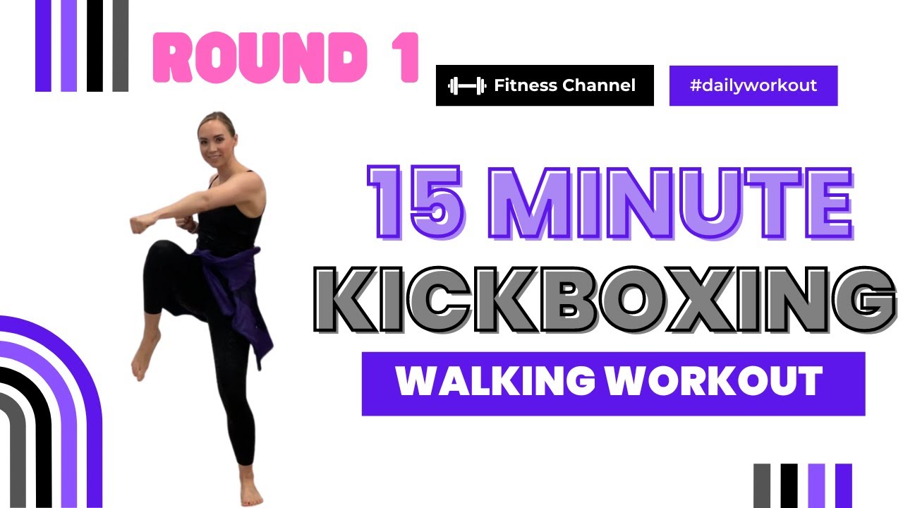 15 Minute Kickboxing Walking Workout | Punching & Kicking | No Talking ...