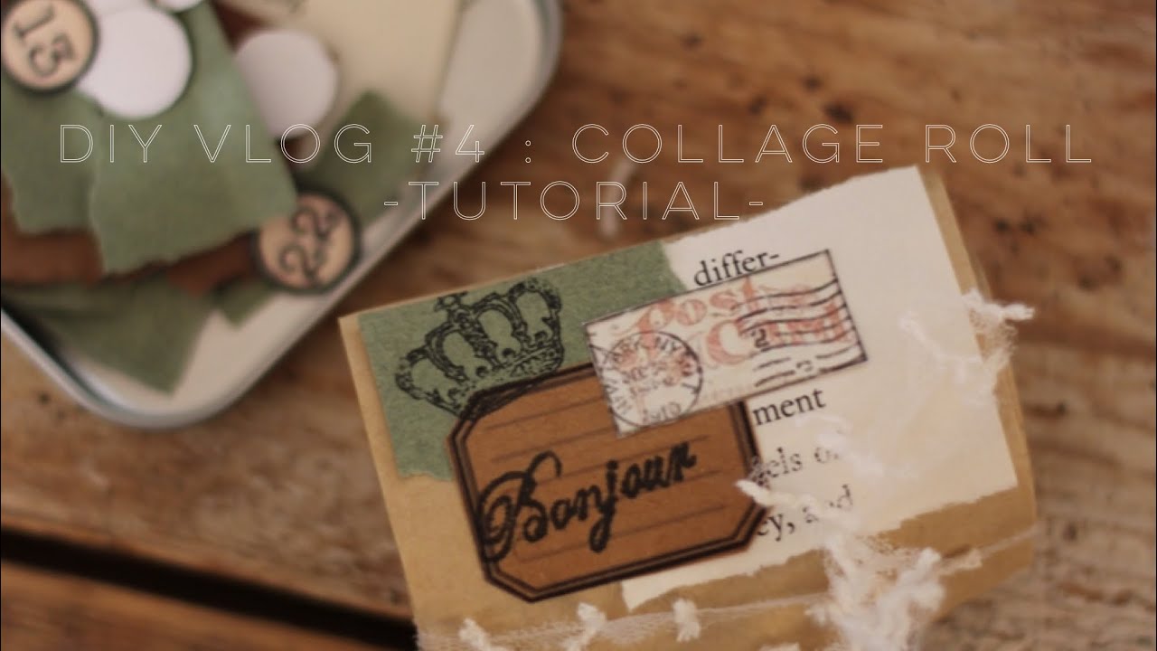 #16 DIY vlog #4 : collage receipt roll - tutorial- junk journal - YouTube
