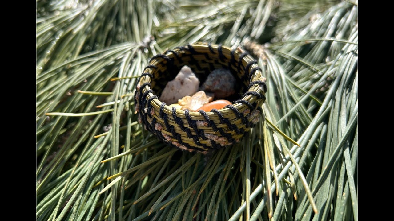 Coiled Basket - Pine Needle - Dehydrated Needles - Natural Green Color ...
