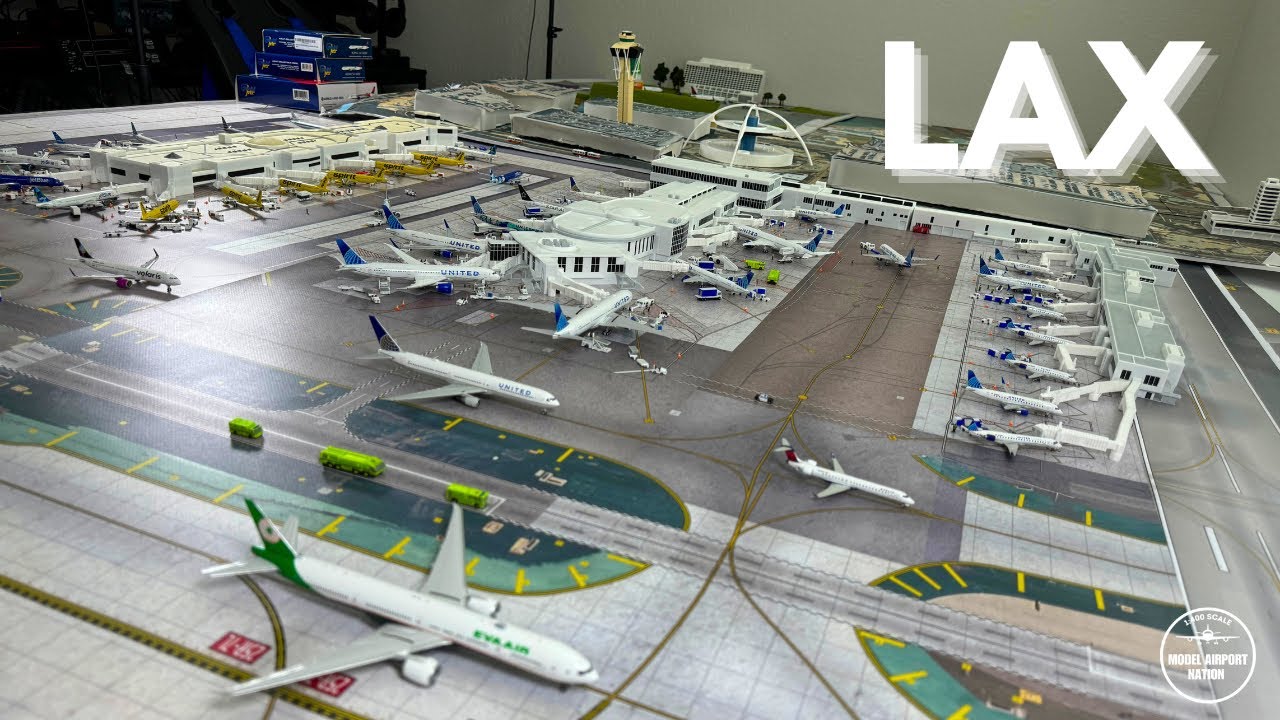 My LAX 1:400 Scale Model Airport Update June 2024 - YouTube