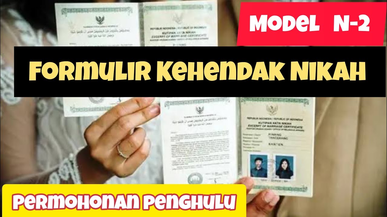 Blanko N-2 : Formulir Permohonan Kehendak Nikah || Syarat Nikah 2023 ...
