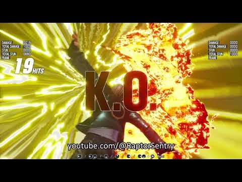 KOF XV New Patch 2.42 Kyo TOD 100% 19 Hit Corner Combo (Counter Hit j.CD Only, Mid Blue Max ...