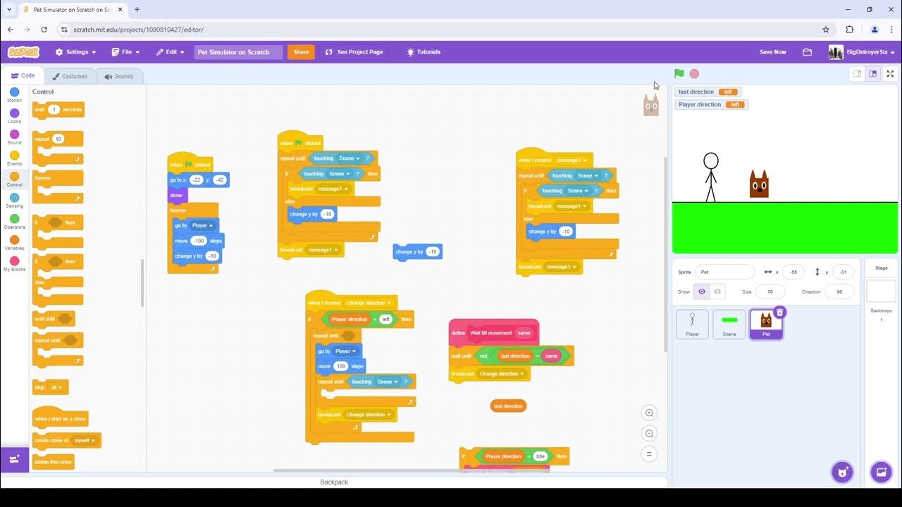 Fixing the Pet follow in scratch E2 - YouTube