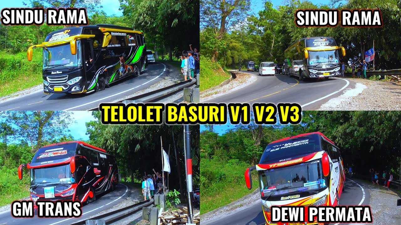 BUS TELOLET DEWI PERMATA,GM TRANS,SINDU RAMA SEMUANYA MANTAP BASURINYA ...