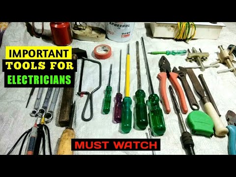 Important / Essential Electric Work Tools For Electricians | Tutorial ...