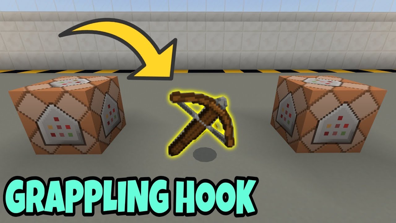 Mcpe Tutorials Working Grappling Hook Youtube