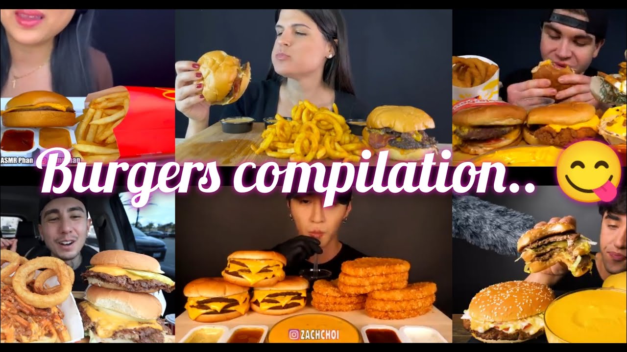 burger compilation...mukbanger eating delicious kind of Burger's.. 😋 ...