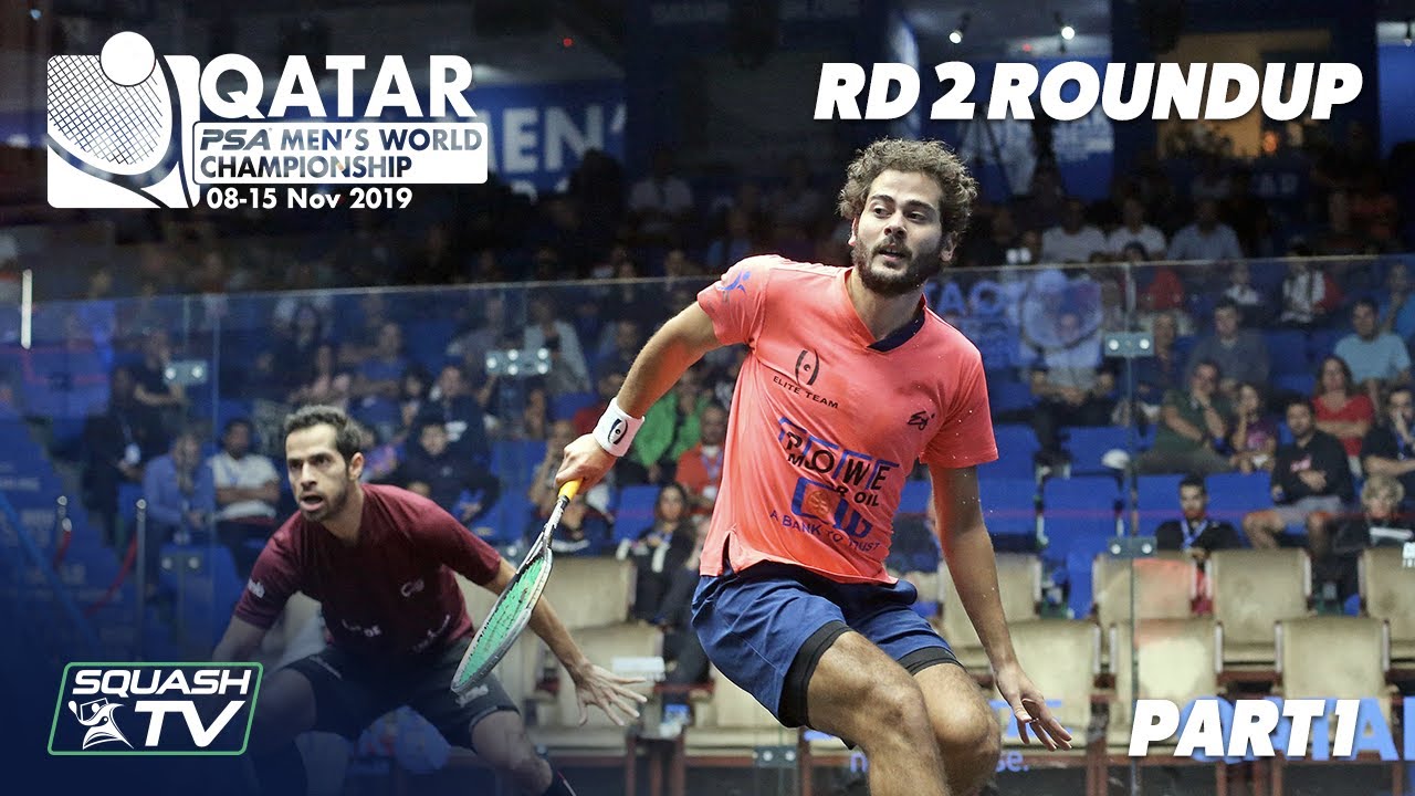Squash: PSA Men's World Champs 2019-20 - Rd 2 Roundup [Pt.1] - YouTube