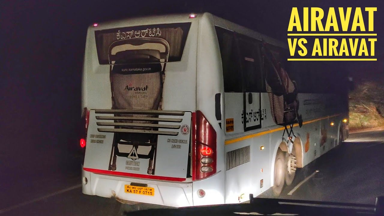 KSRTC Airavat chasing Airavat on Nilgiri hills - YouTube