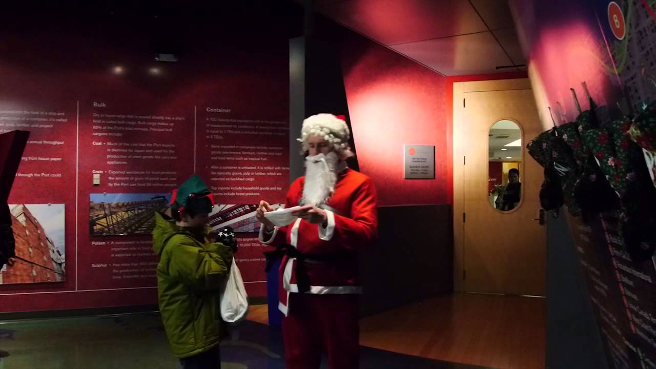 Santa and his elves deliver coal to Port Authority offices - YouTube
