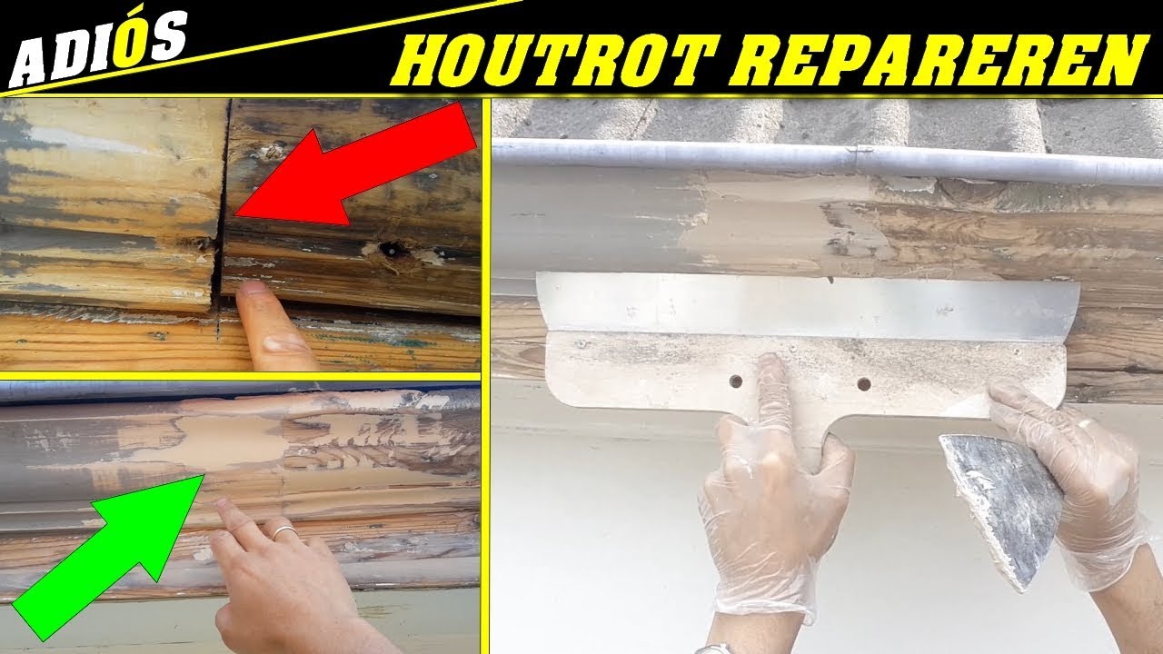HOUTROT REPAREREN~ hout repareren met epoxy - YouTube