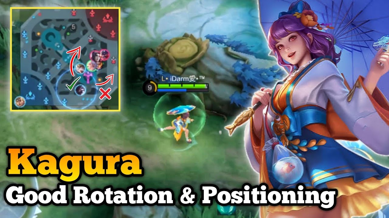 KAGURA FULL ROTATION GAMEPLAY & GOOD POSITIONING FOR WAR !! KAGURA BEST ...