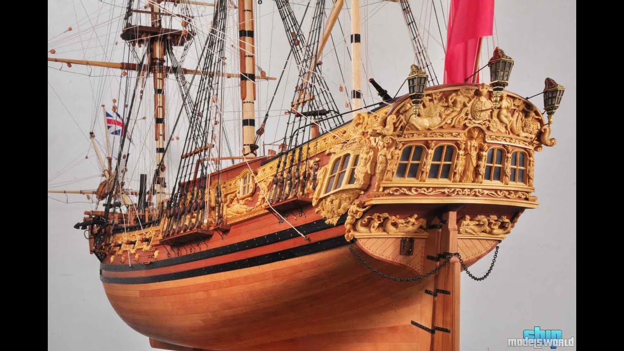 Wooden ship model HMY Royal Caroline 1749 модель корабля для продажи ...