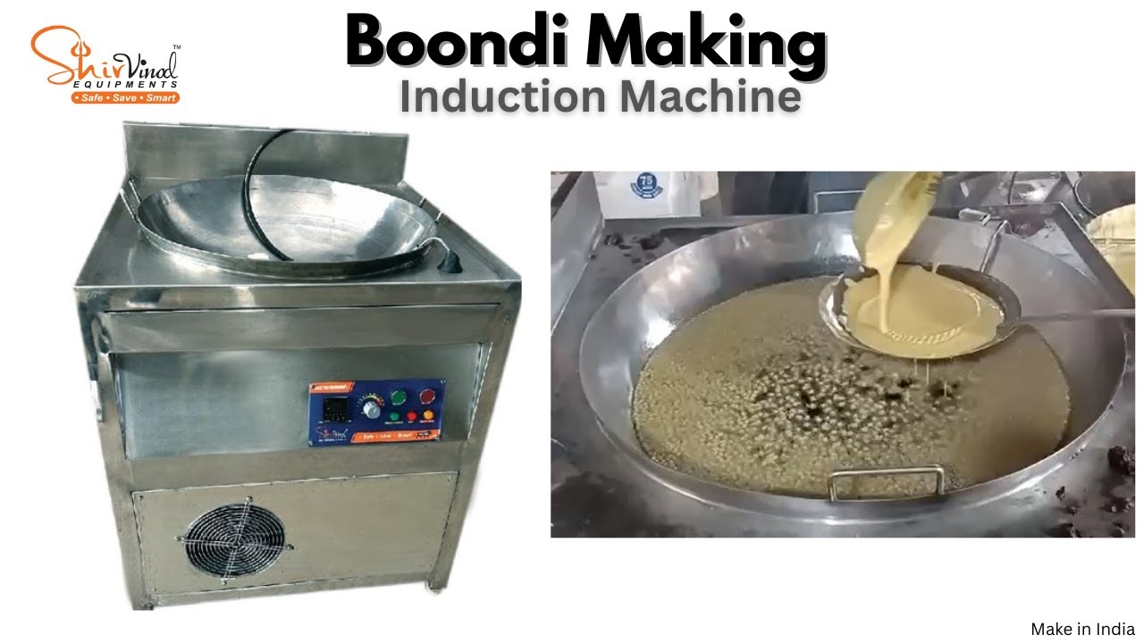 Boondi making induction machine - YouTube