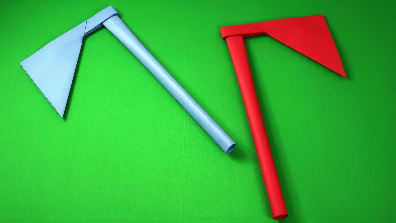 How to Make A Paper Axe | Easy | Tutorial - YouTube