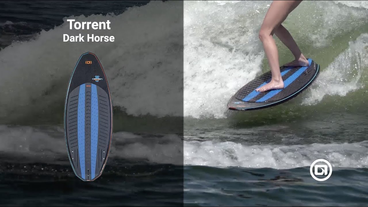 O'Brien Torrent Dark Horse Wakesurf Board - YouTube