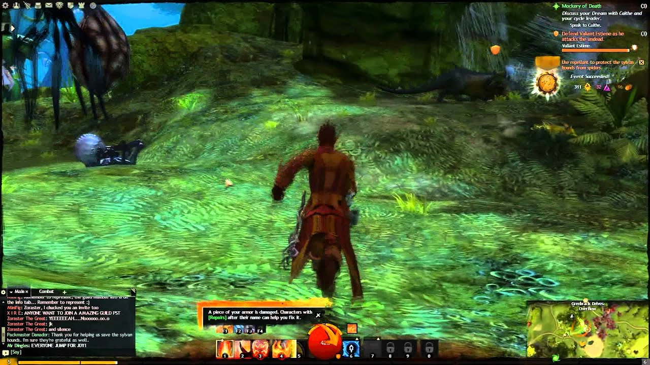 Guild Wars 2 w/ 7970m - Sylvari Elementalist Teamwork/World Event ...