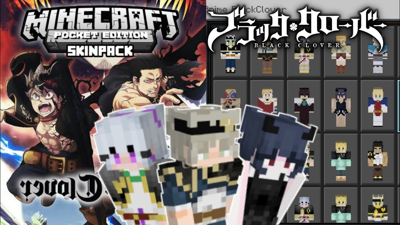 Skinpack Anime BlackClover Minecraft pocket edition All version - YouTube