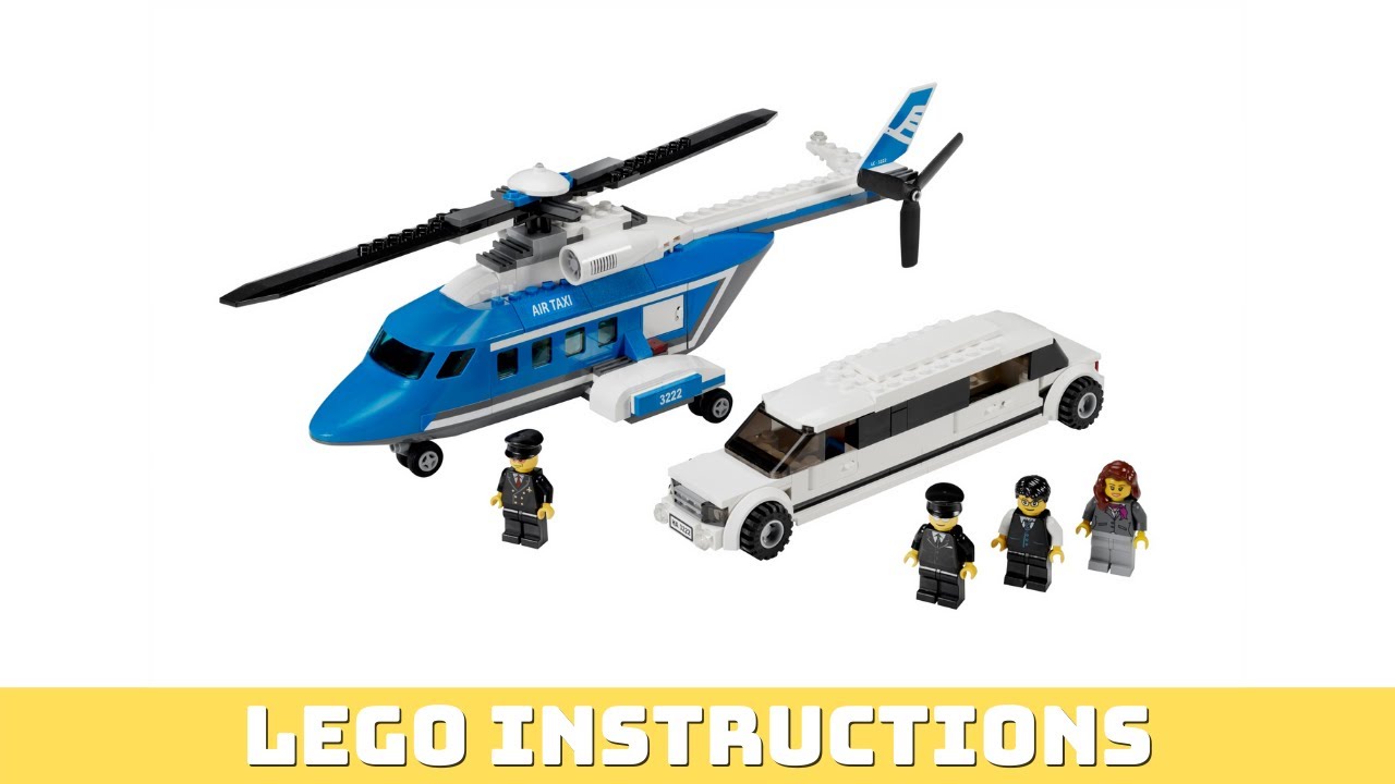 LEGO instructions | CITY | 3222 Helicopter and Limousine - YouTube
