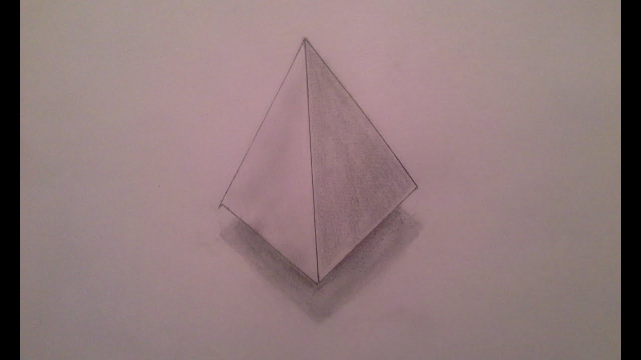 Como desenhar uma pirâmide / how to draw pyramid - YouTube