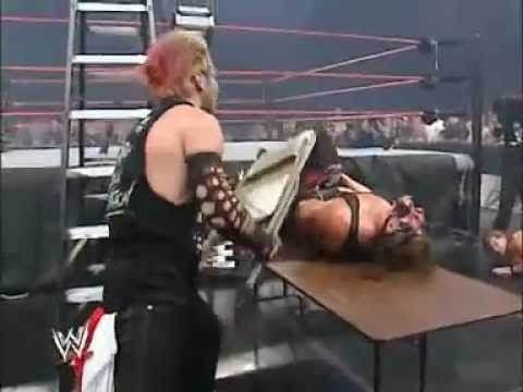 Jeff Hardy Jumps on Kane (TLC Match)