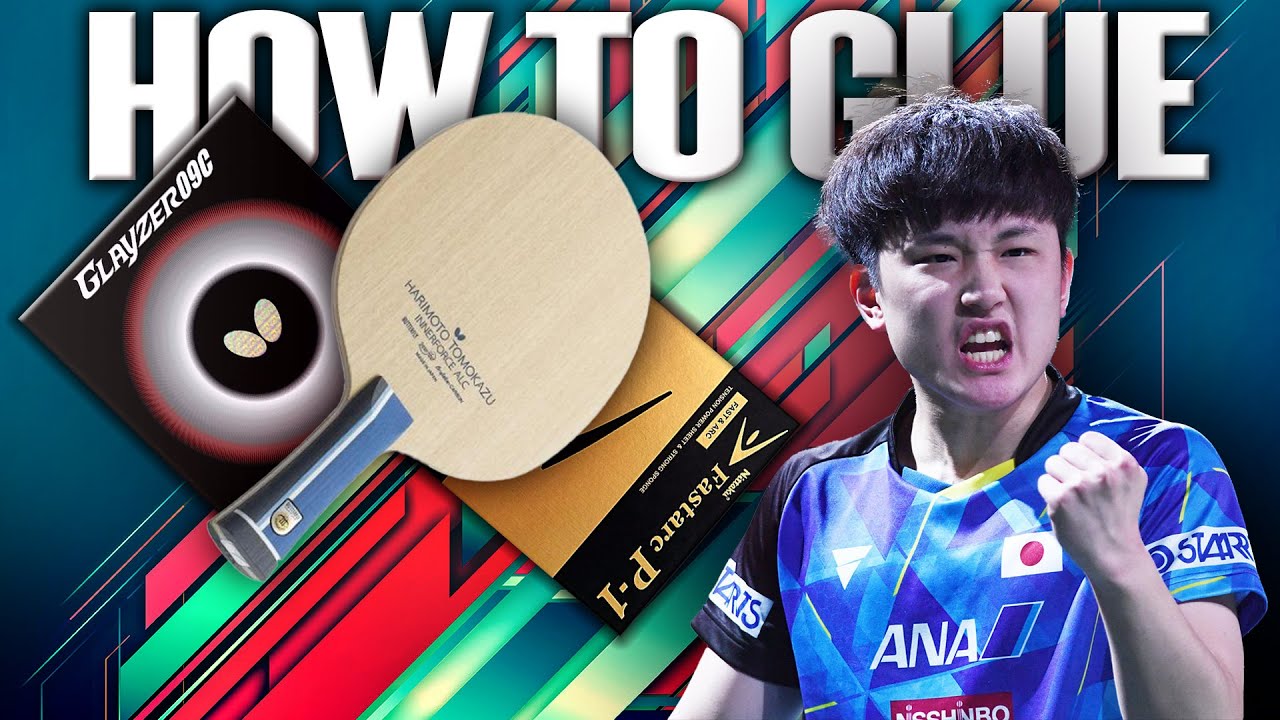 How to Glue your Table Tennis Rubbers - YouTube