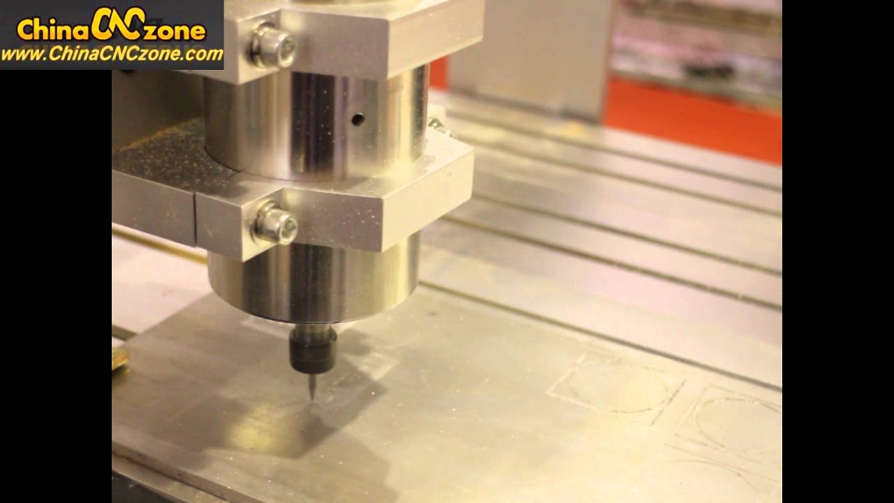 China CNC 6040 Router--Precise Maching Letters on Aluminum - YouTube