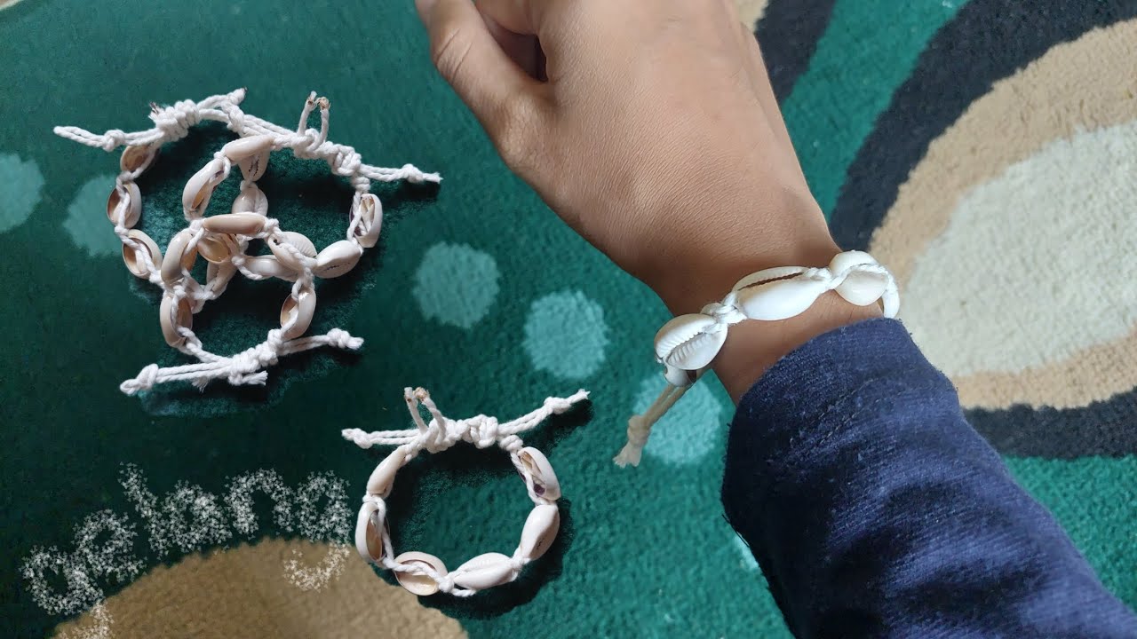 Membuat Gelang dari Kerang | Zalfa Putri Sopyandi - YouTube
