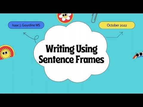 Writing Using Sentence Frames- ESOL | ELL Workshop for Teachers - YouTube