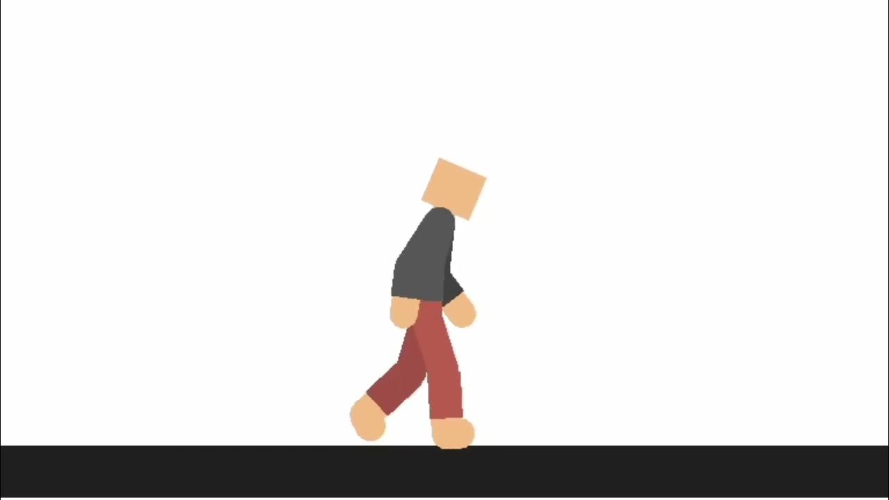 Walk cycle of block head #sticknodes #animation - YouTube