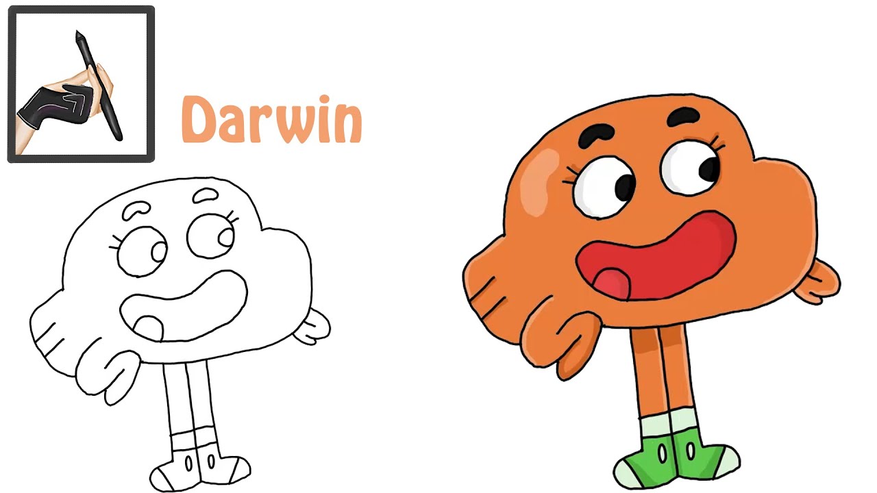 How to Draw Darwin- step by step- Jak narysować Darwina- krok po kroku ...