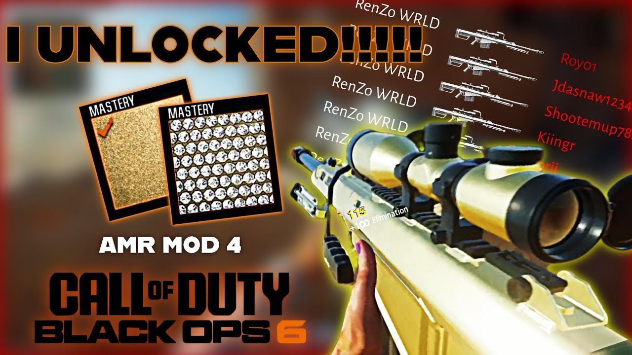 UNLOCKING: Gold and Diamond for the AMR Mod 4 | Black Ops 6 Camo ...