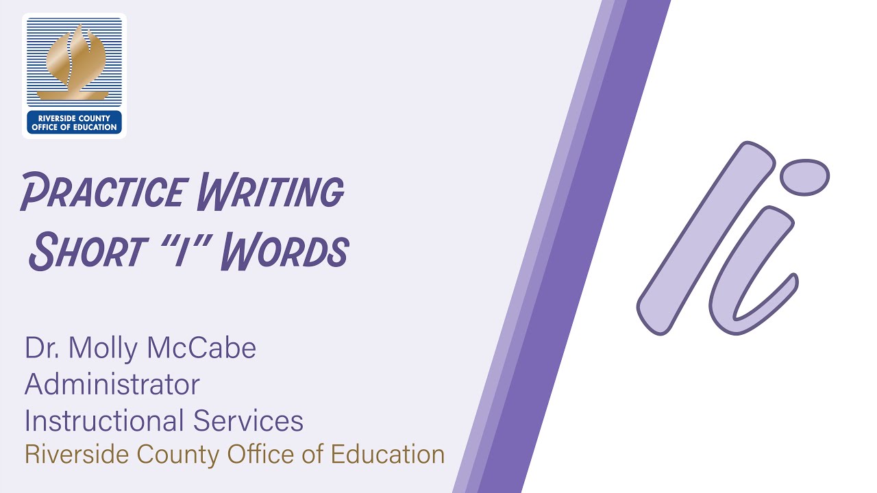 Practice Writing Short "i" Words - YouTube