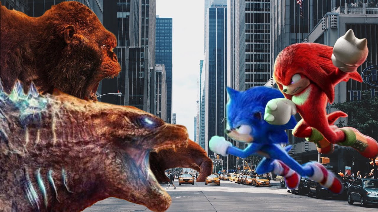 Godzilla and Kong vs sonic and knuckles - YouTube