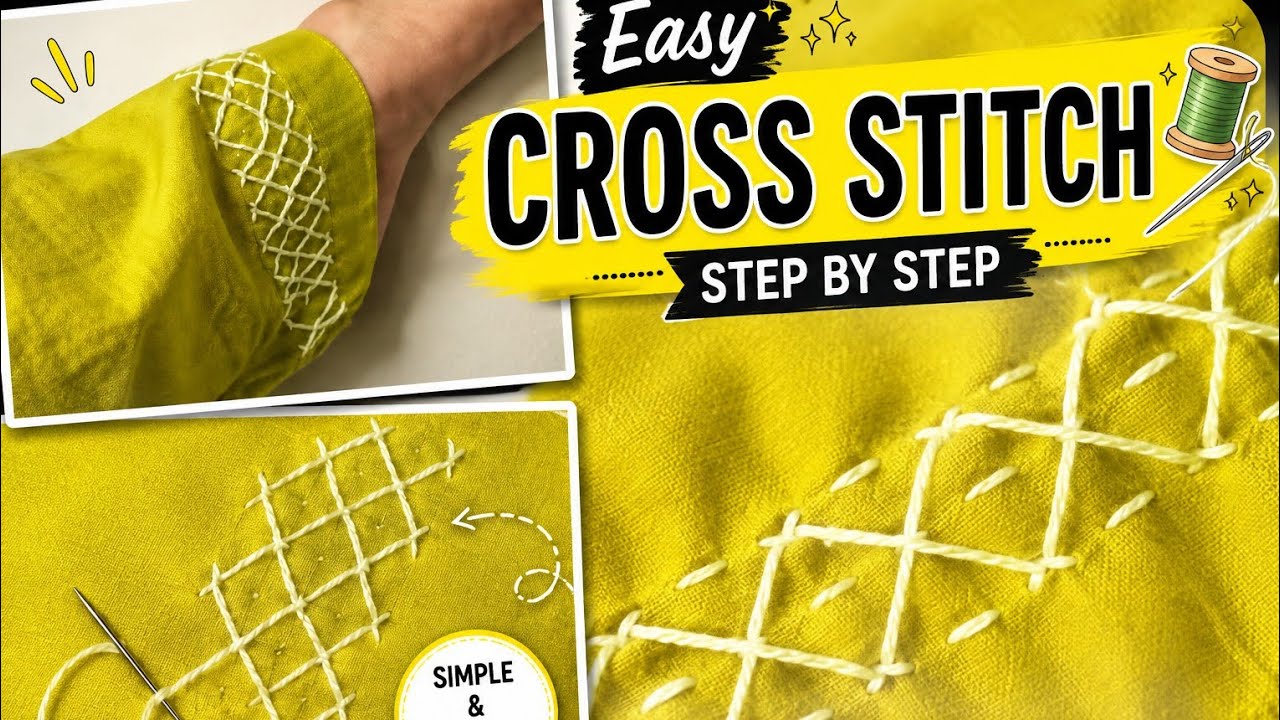 Beginner-Friendly Cross Stitch Method 💚 - YouTube