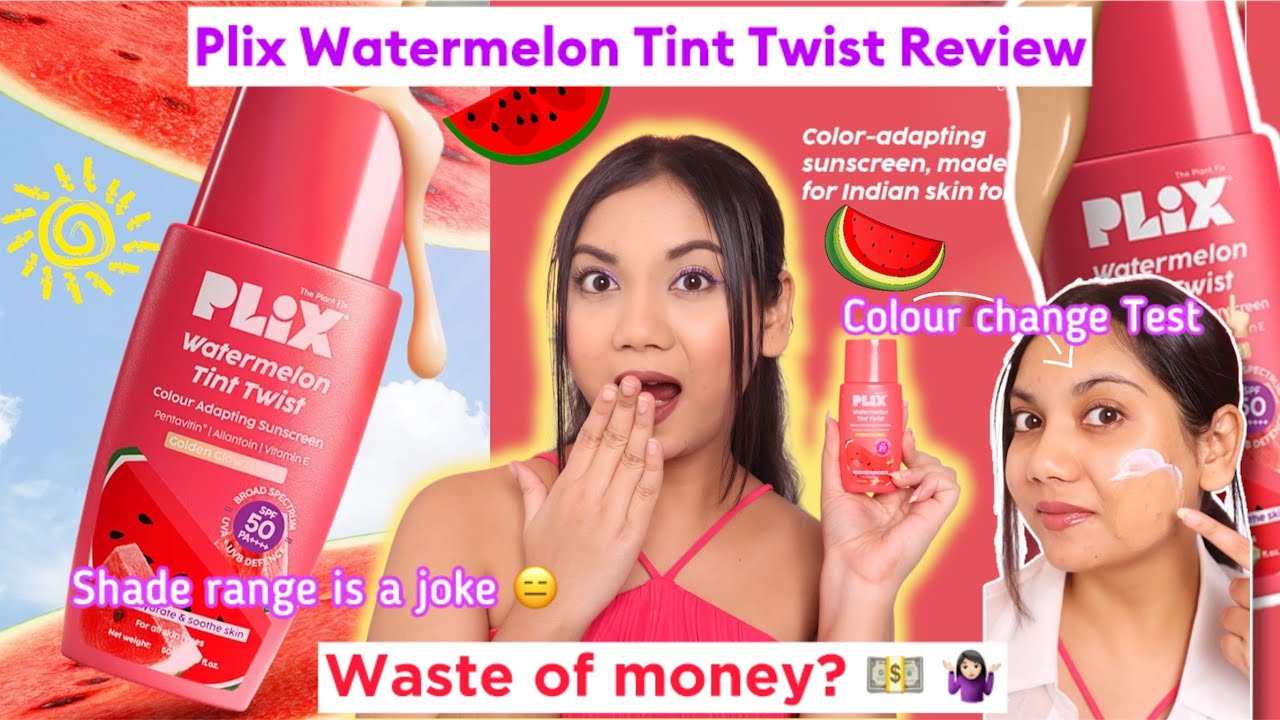 Plix Watermelon Tint Twist Colour Adapting Sunscreen Review | Plix ...