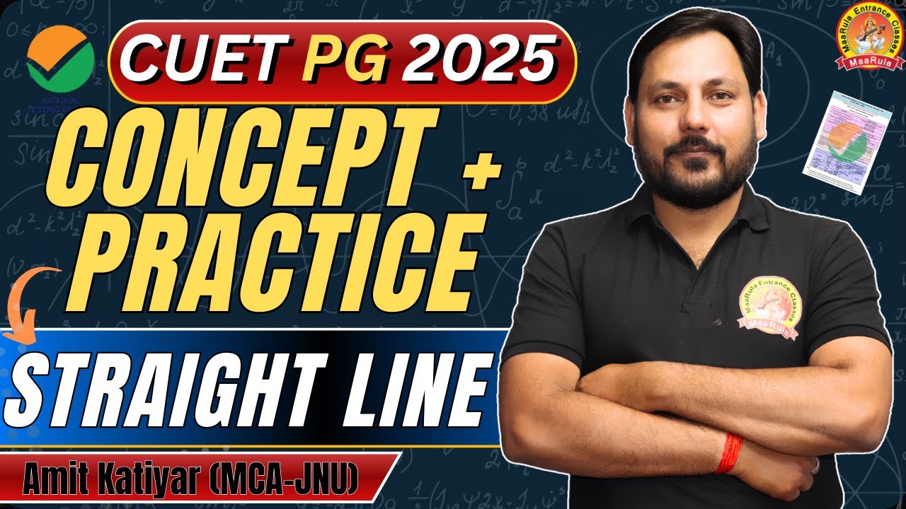 CONCEPT + PRACTICE | CUET PG | MATHS | STRAIGHT LINE | PREVIOUS YEAR # ...