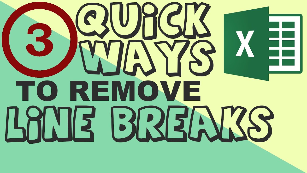 Remove Line Breaks In Excel 3 Simple Ways YouTube Remove Line Breaks In Excel 3 Simple Ways YouTube