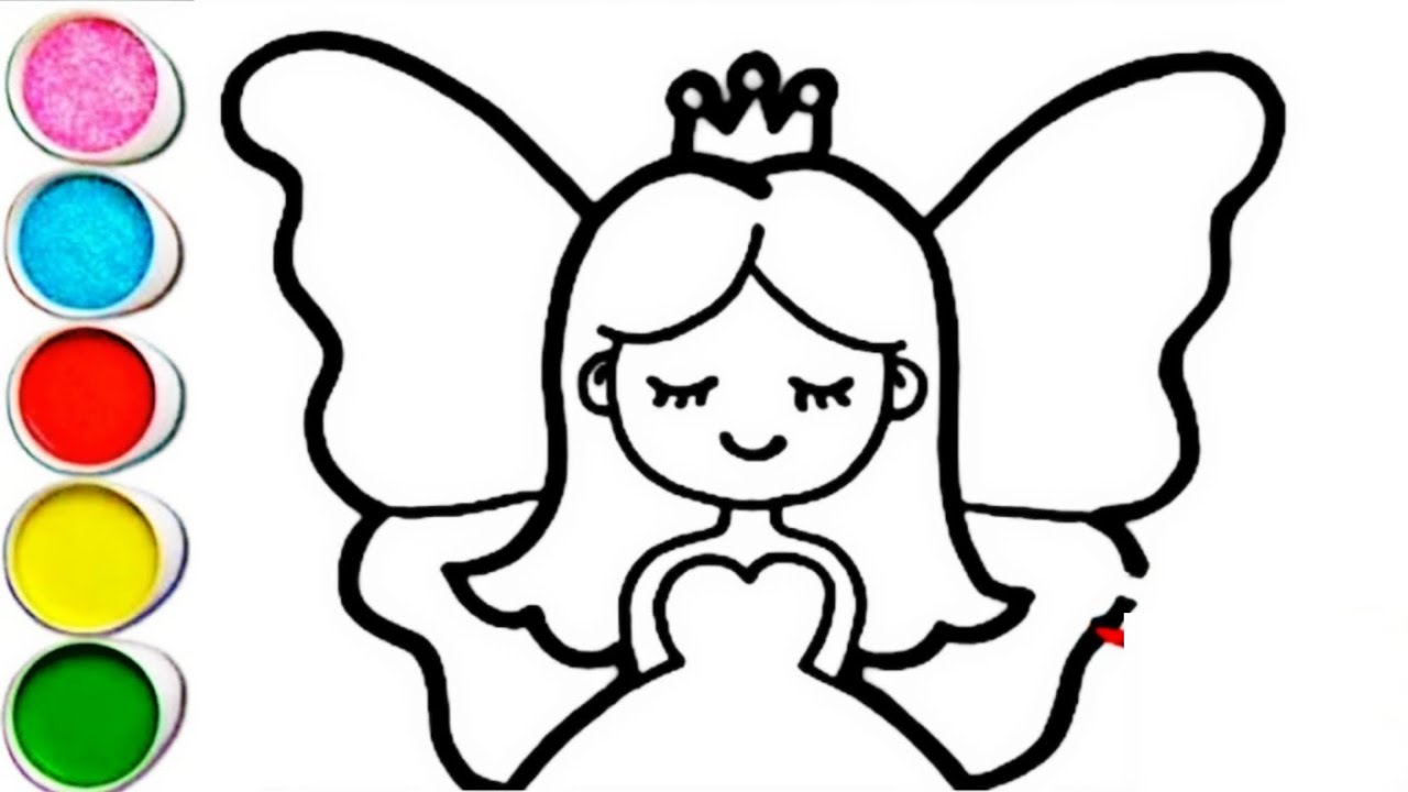 Cute princess Drawing, Painting & Coloring For Kids and Toddlers_ kids ...