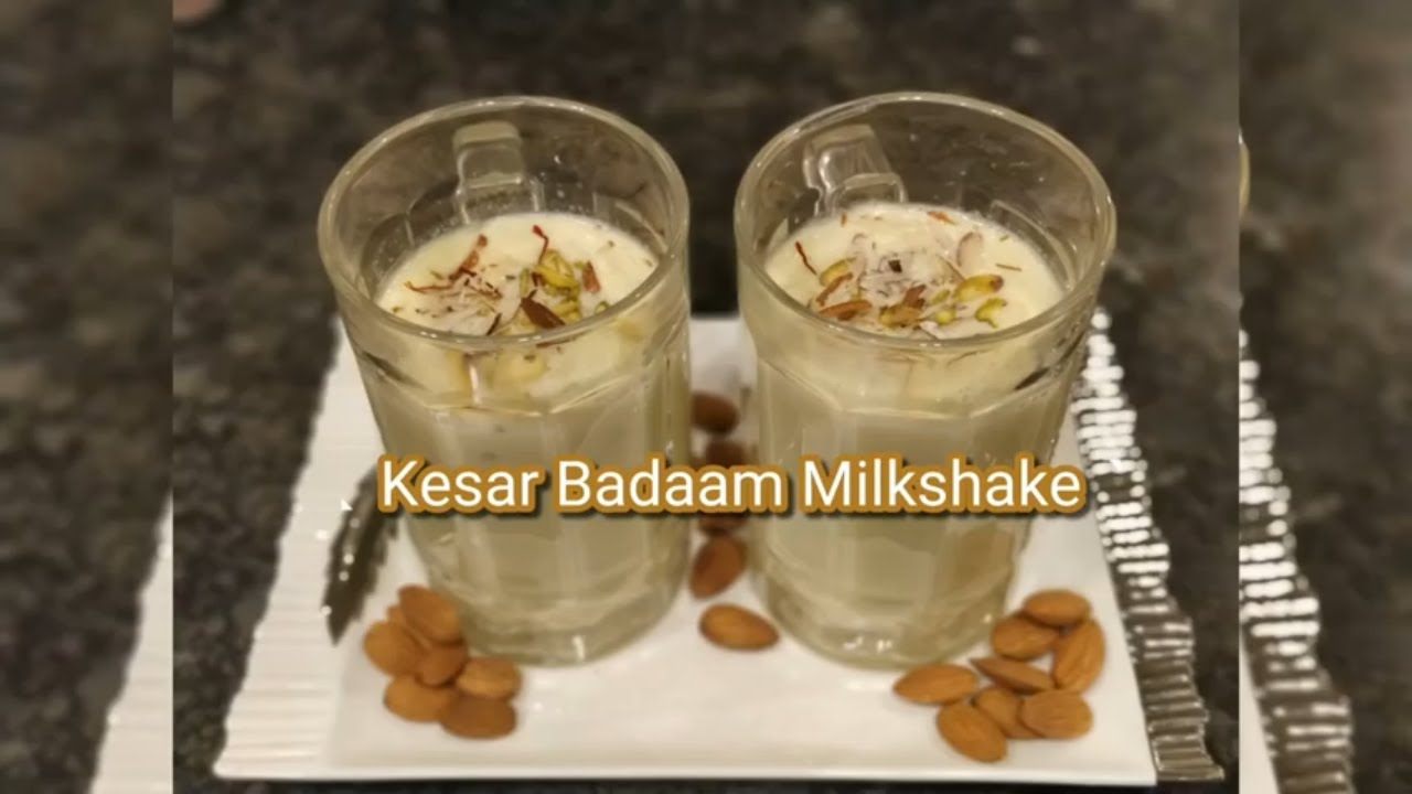 Easiest Kesar Badaam Milk and Milkshake Ever - YouTube