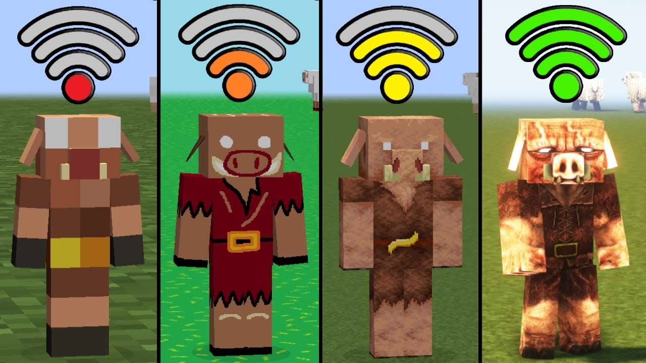 piglin with different Wi-FI in Minecraft - YouTube