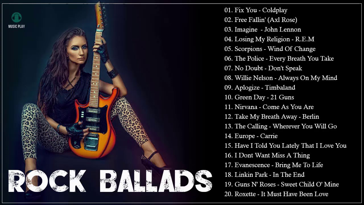 Rock Ballads 70's - 80's - 90's | Best Rock Ballads of All Time | Slow ...