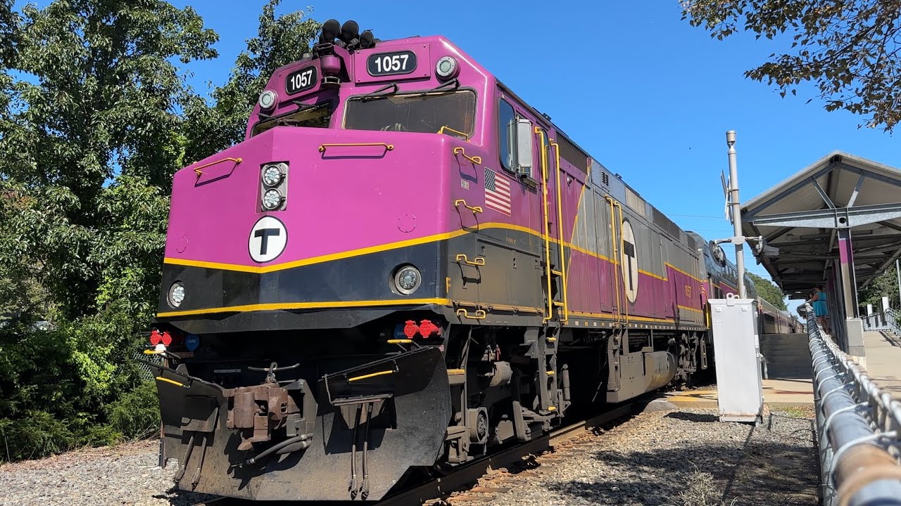 A Long MBTA Commuter Rail Extra + Amtrak’s New Phase IV Heritage Unit ...
