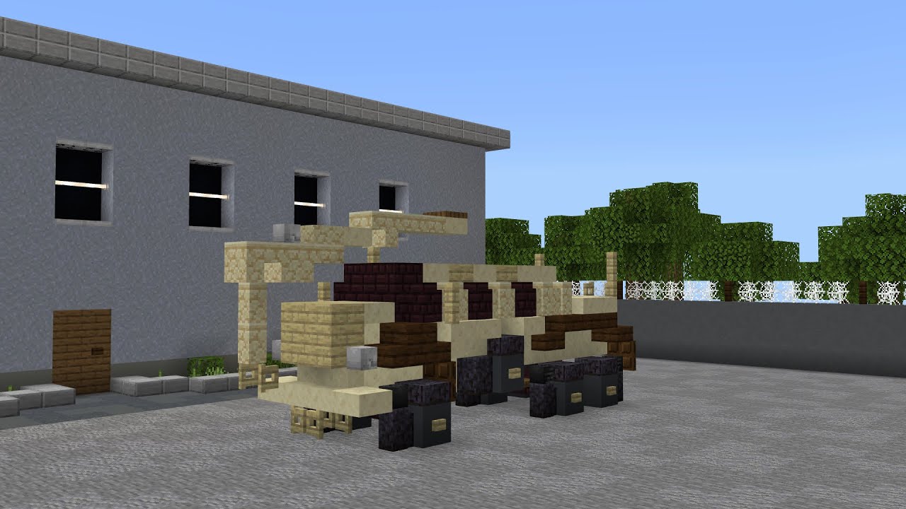 Minecraft Military Vehicle Tutorial | Buffalo MRAP 1.5:1 Scale - YouTube