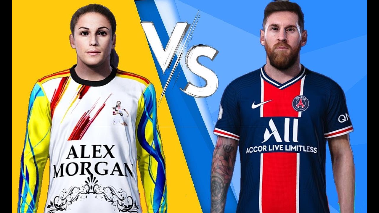 Lionel Messi team vs Alex Morgan team | PES 2021 Gameplay - YouTube