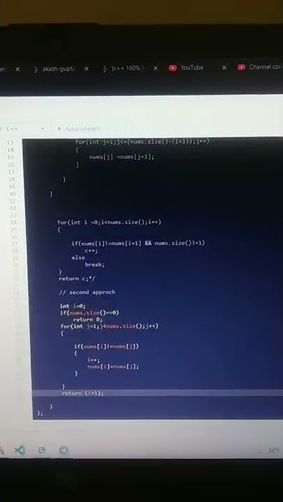 Remove Duplicates From Sorted Array Leetcode 1 Problem Solution Youtube