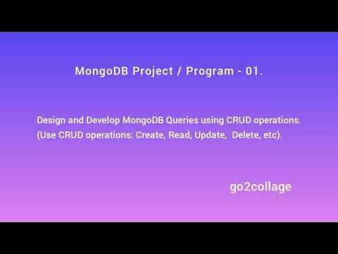 EP 01 | MongoDB Queries | Program | Project I go2collage - YouTube